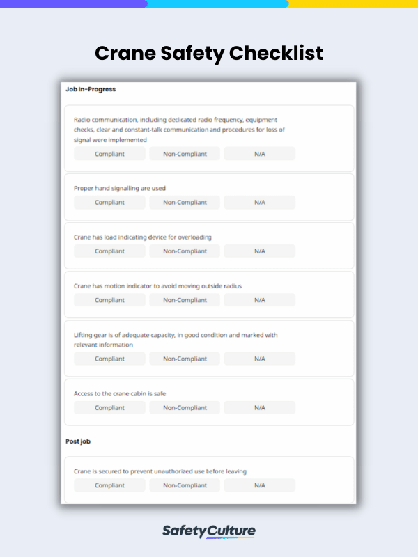Overhead Crane Safety Checklist