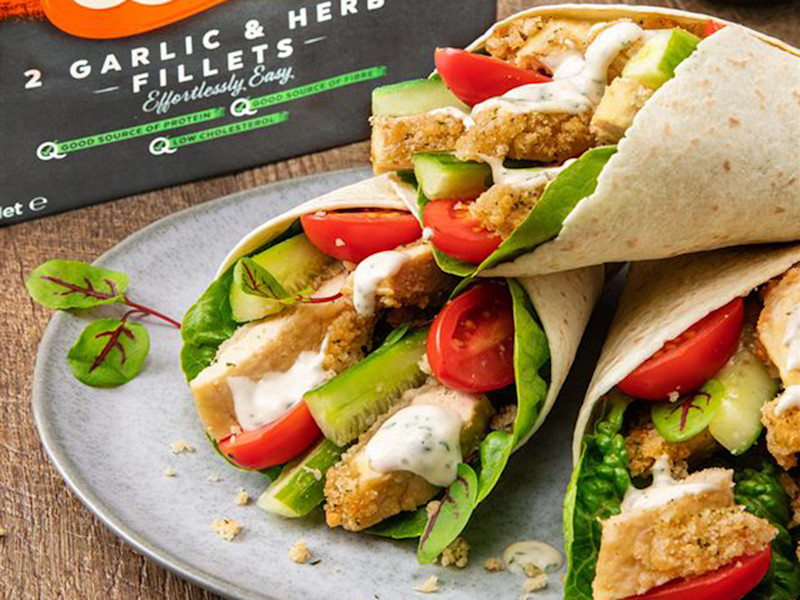 Zesty Quorn Garlic & Herb Fillets Wrap