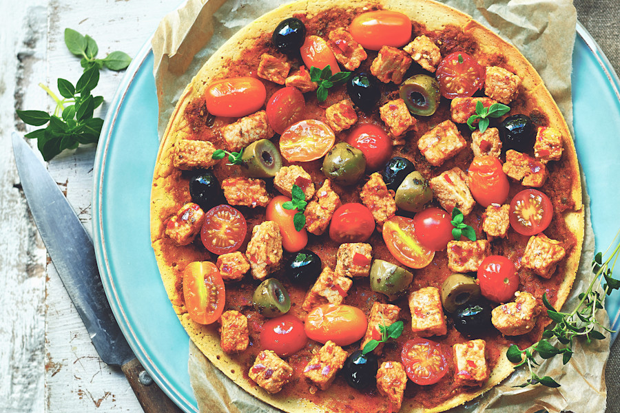 Meat Free Mediterranean Socca Recipe with Pieces | Quorn
