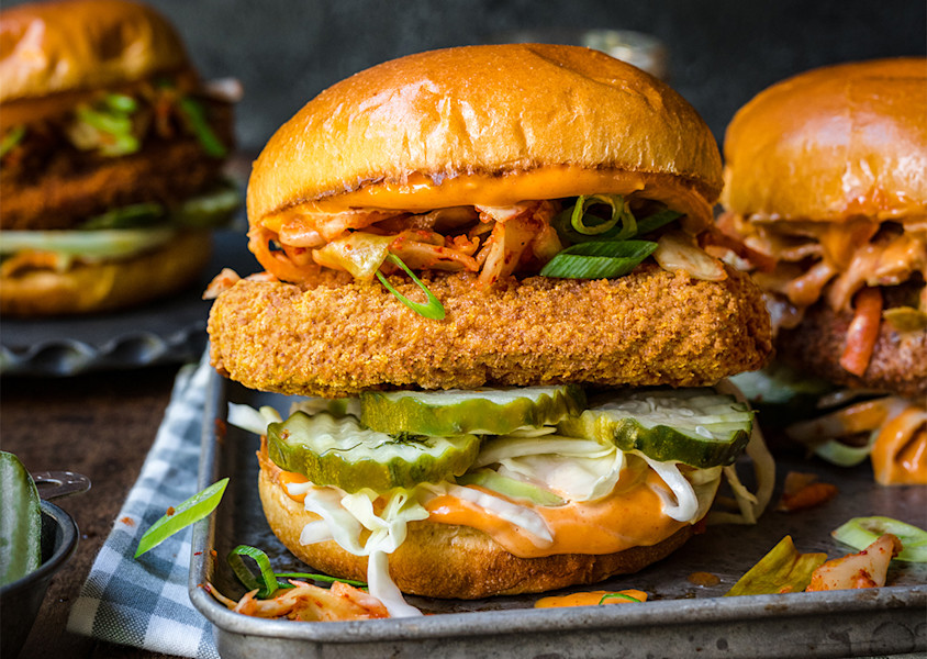 Quorn Korean Crunchy Fillet Sandwich | Vegan Sandwich | Quorn