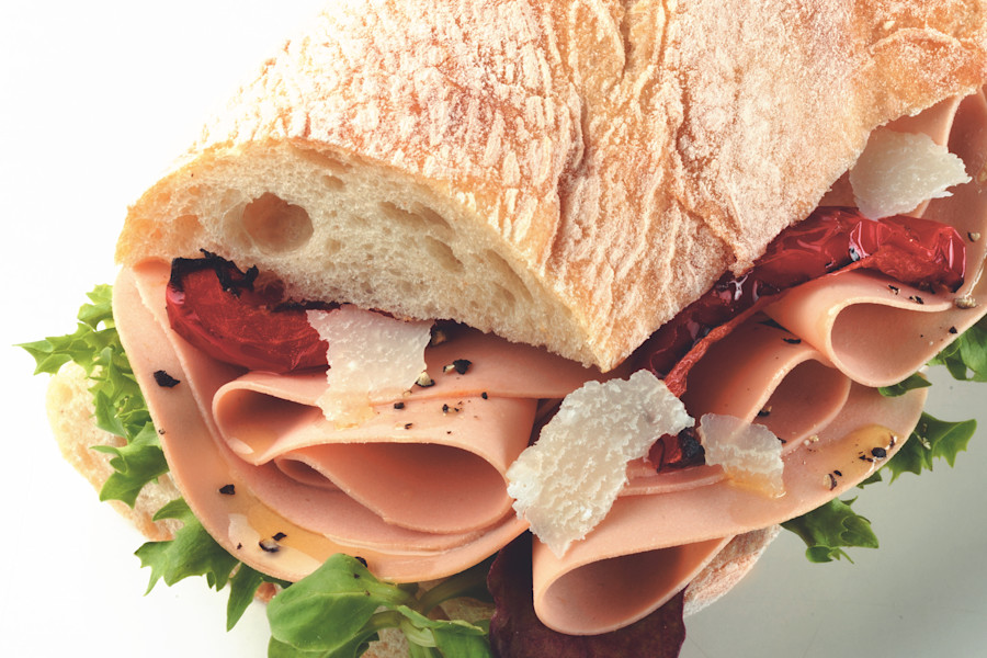 Smoked Meat Free Ham & Ciabatta Sandwich Recipe | Quorn