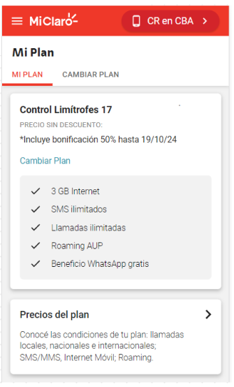 ¿Dónde consulto las características mi plan? | Asistencia | Claro Argentina
