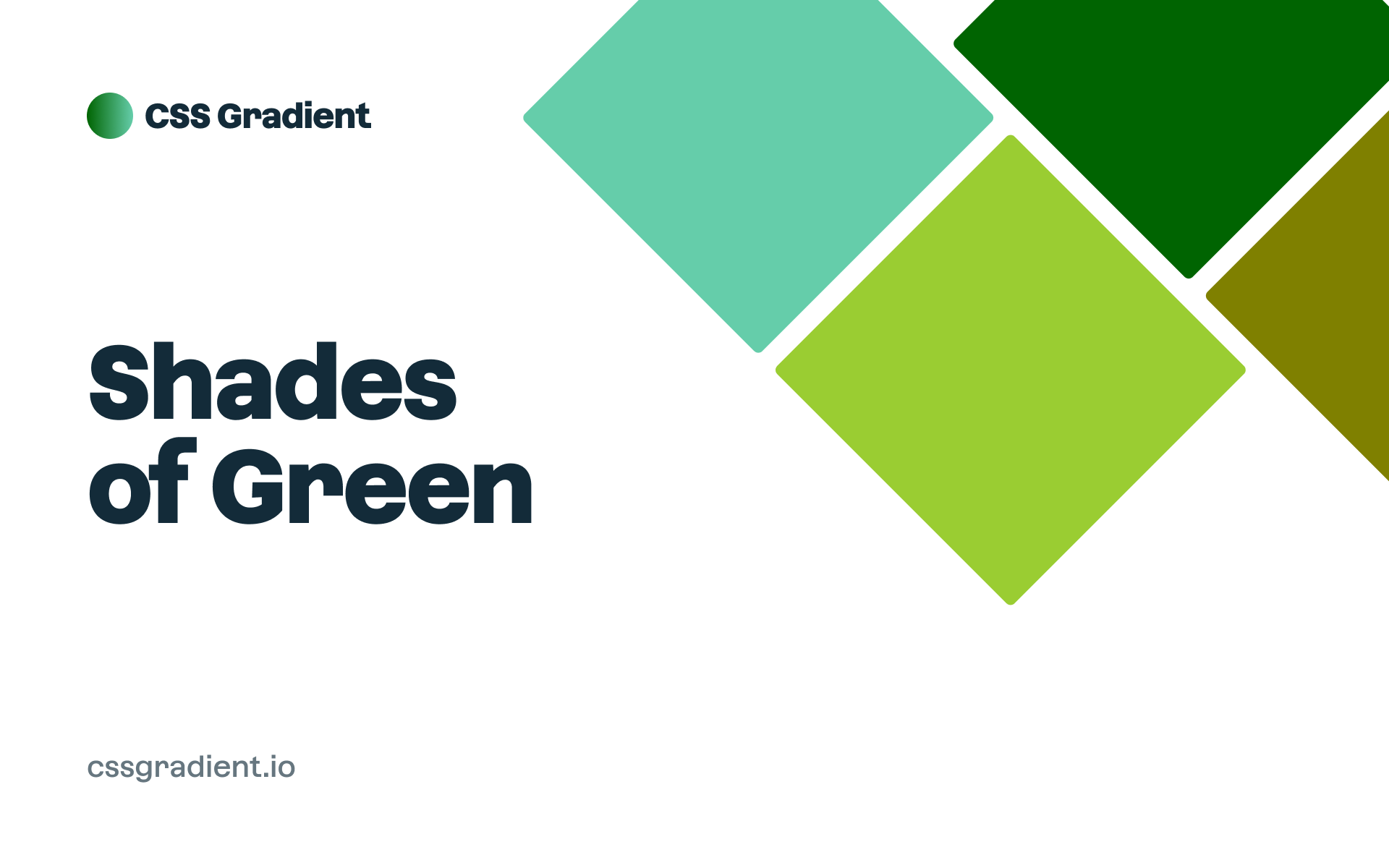 Shades of Green Color Palettes – CSS Gradient