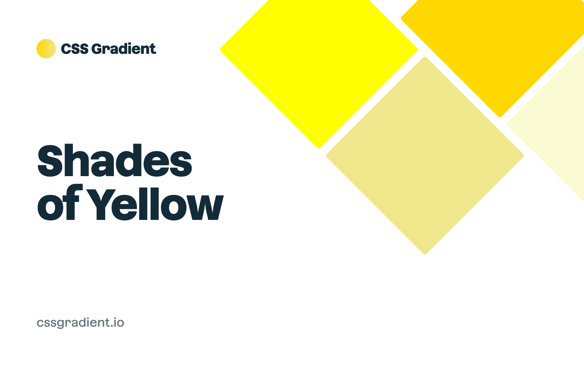 Shades of Yellow Color Palettes – CSS Gradient