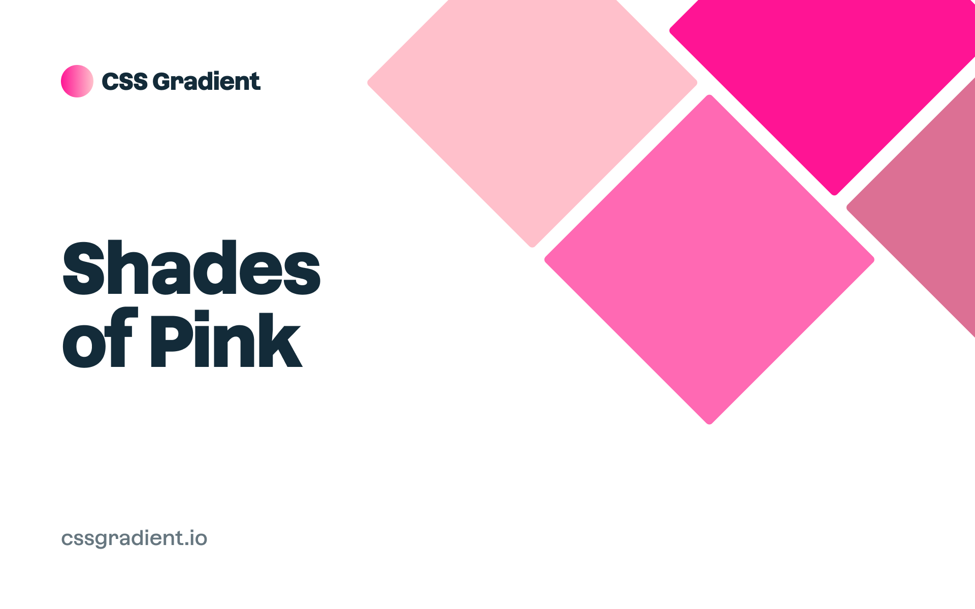 Shades of Pink Color Palettes – CSS Gradient