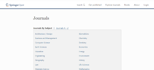 SpringerOpen publishes open-access journals across a wide range of ...