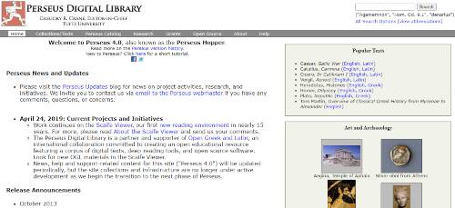 The Perseus Project is a digital library created by Tufts University ...