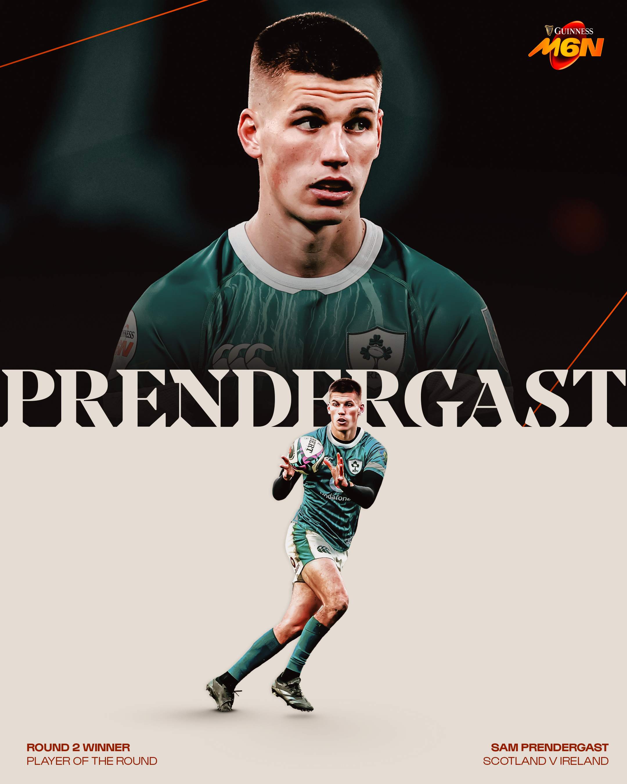 Sam Prendergast voted Player of the Round | Ireland Rugby | 2025 Six ...