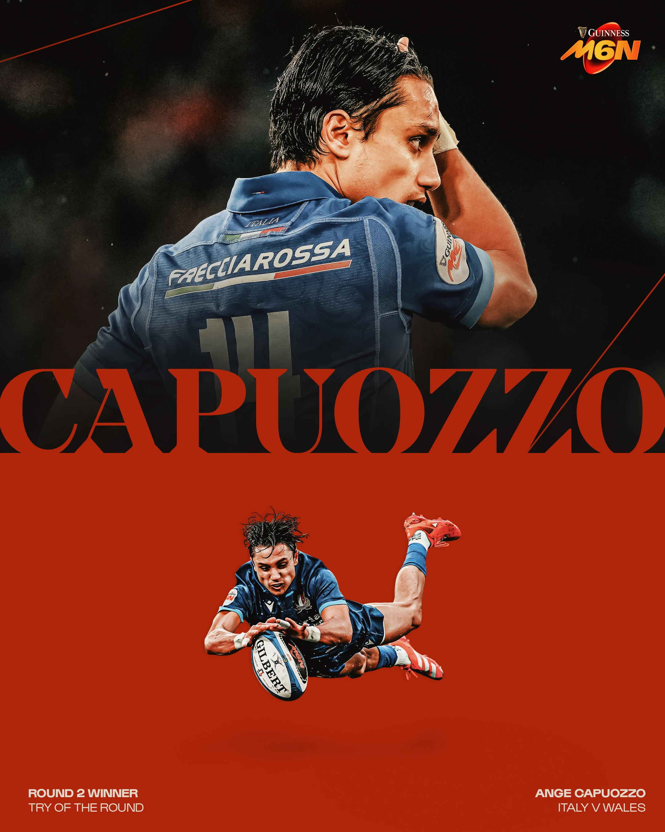 Ange Capuozzo wins Try of the Round | 2025 Six Nations Rugby | Italy ...