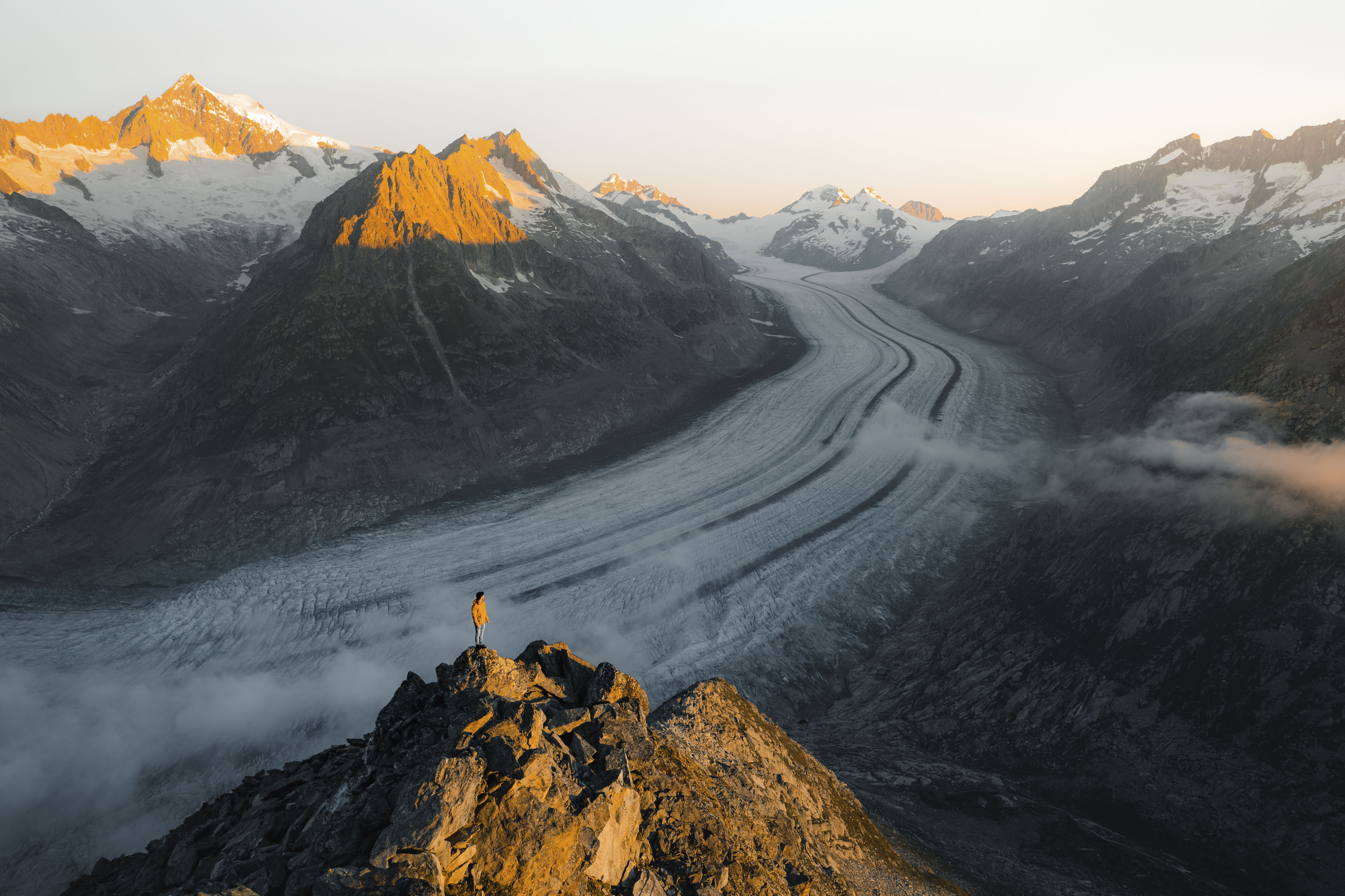 Montée en téléphérique vers l'Eggishorn | Aletsch Arena | Valais Suisse