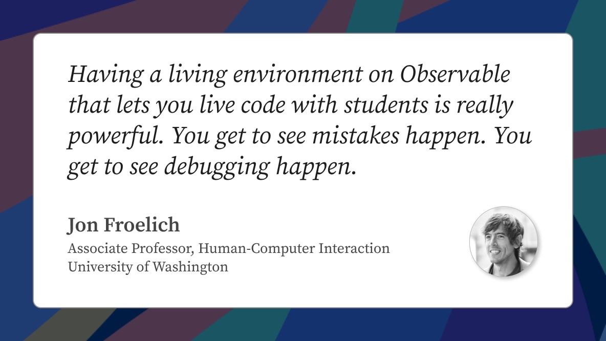 An open approach to data visualization education at the University of Washington | Observable