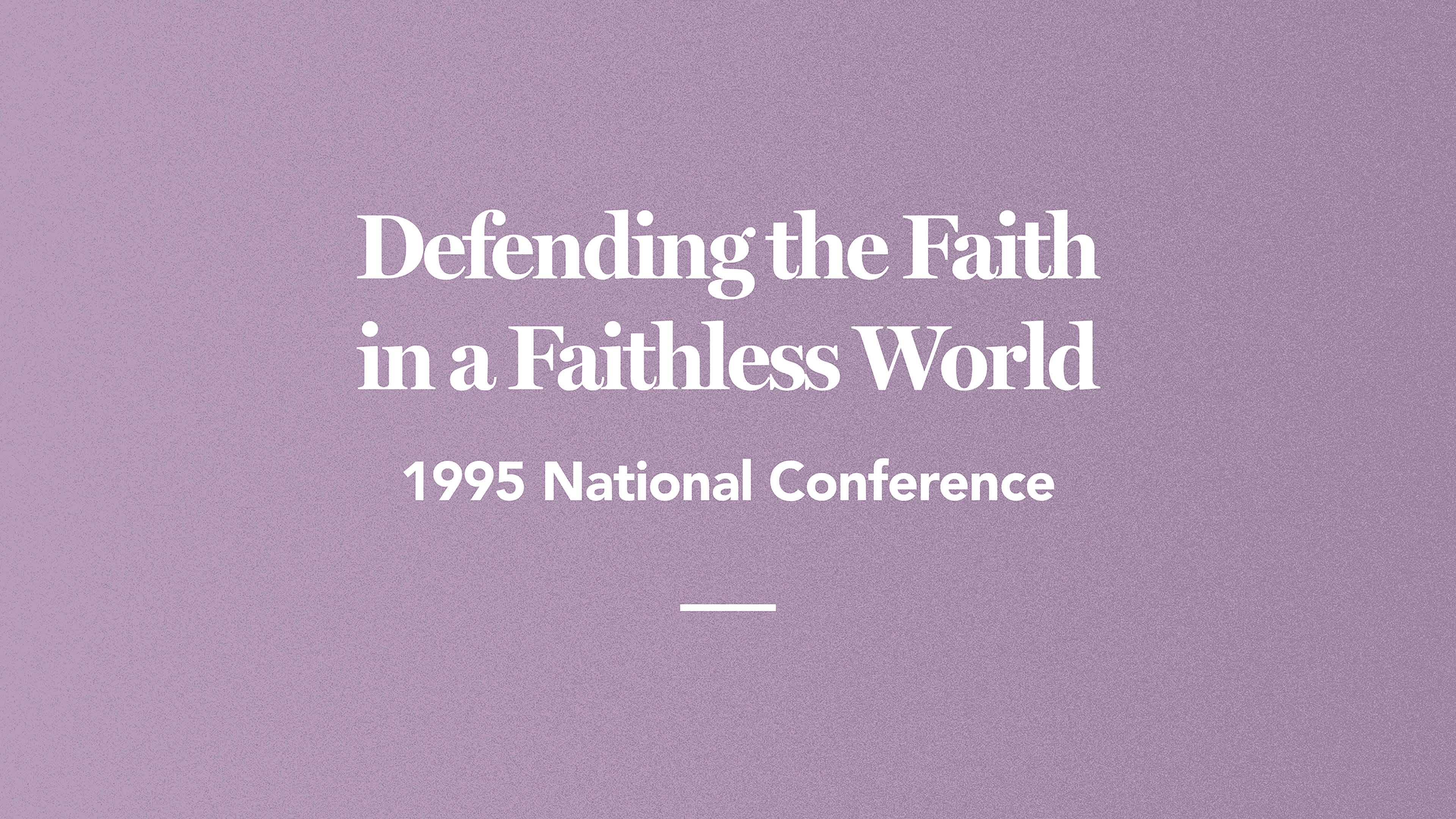 A Reason to Believe by R.C. Sproul from Defending the Faith in a ...