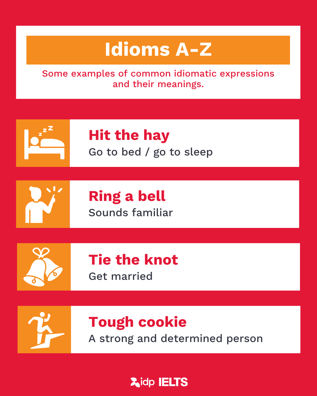 Idioms and meanings store