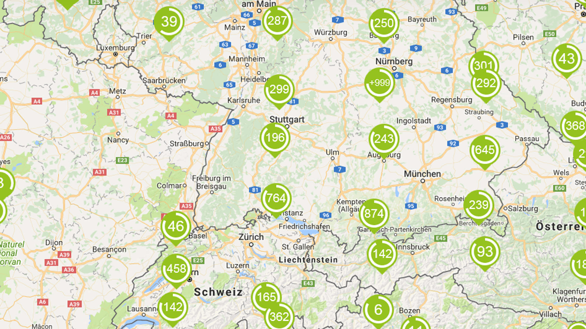 Ladestationen Elektroauto Karte