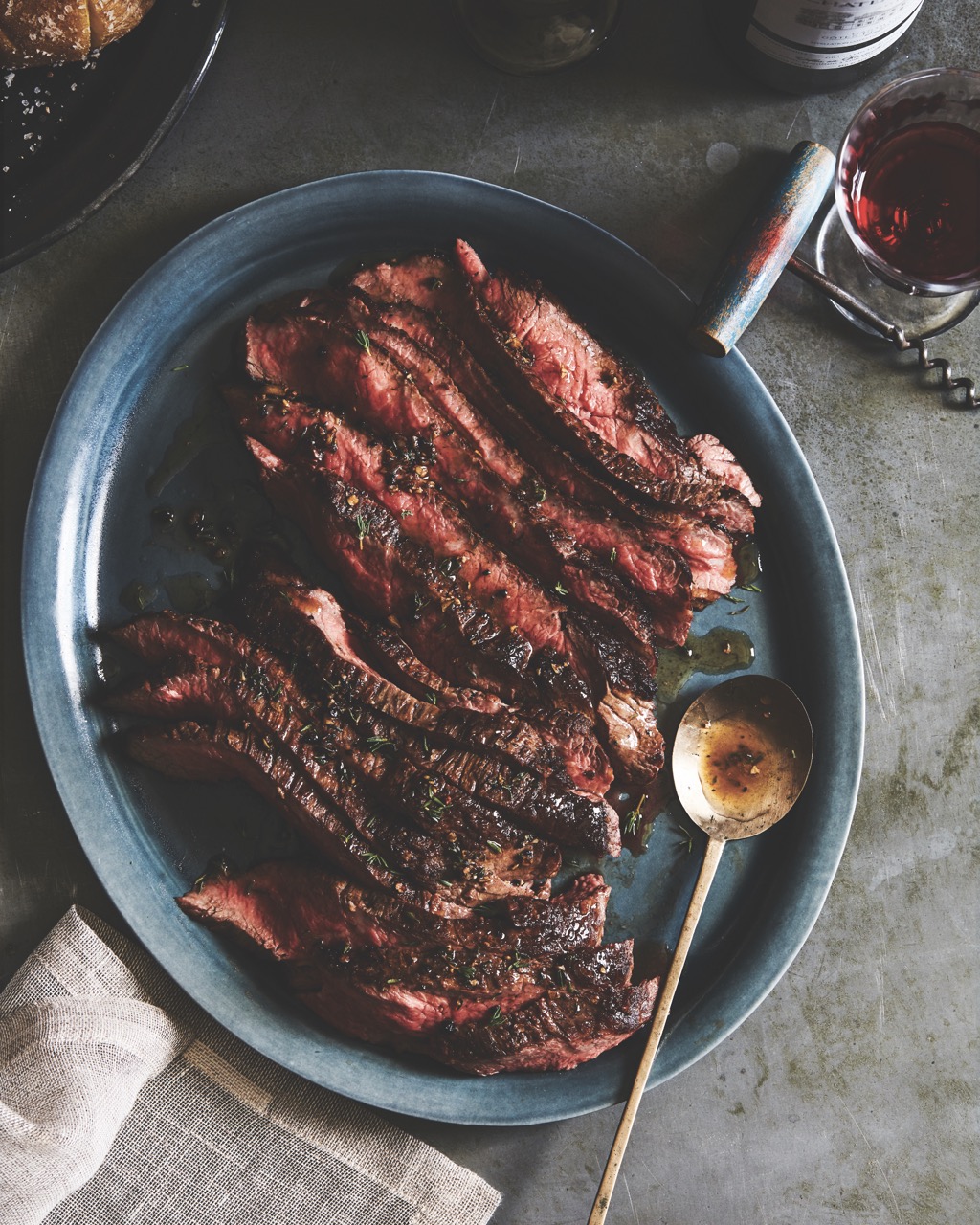 Dry-Brined Tri-Tip Steak with Herb and Garlic Butter Recipe