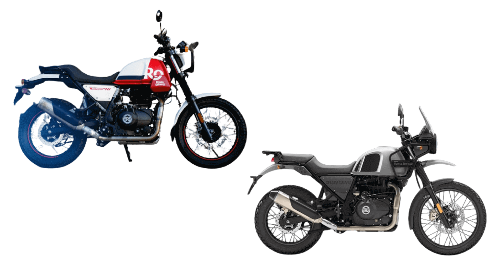 Royal Enfield Scram 411 vs Royal Enfield Himalayan: Compare Prices ...