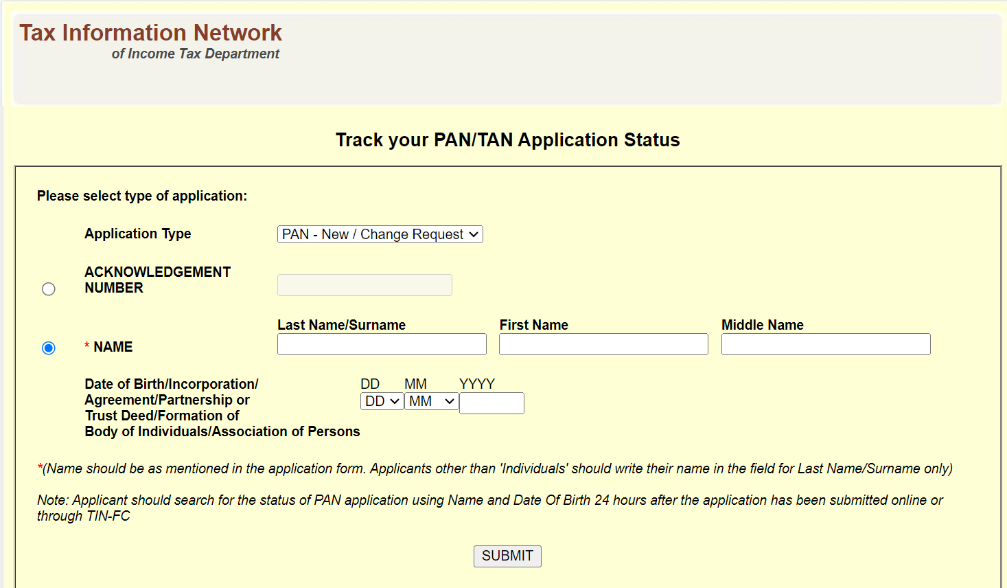 Check PAN Card Application Status via NSDL/ UTIITSL Online