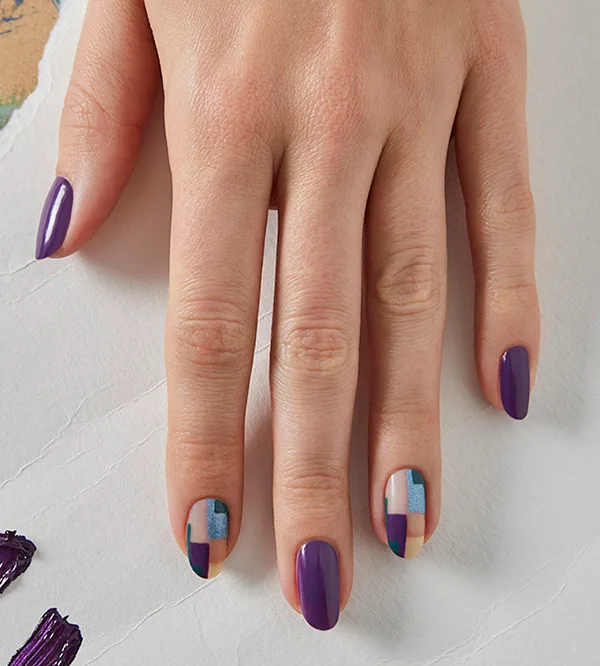 All the Right Angles Color-Block DIY Nail Art Look | OPI