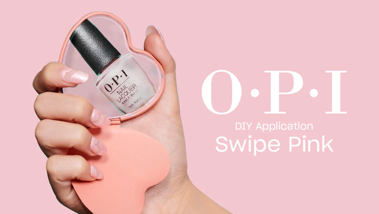 Swipe Pink Negative Space DIY Nail Art | OPI