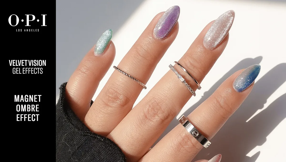 Magnet Effect Ombre Multicolored Skittle Pro Nail Art Look | OPI