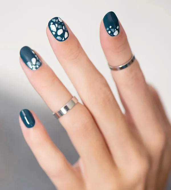 Bravo Terrazzo Teal Geometric DIY Nail Art | OPI