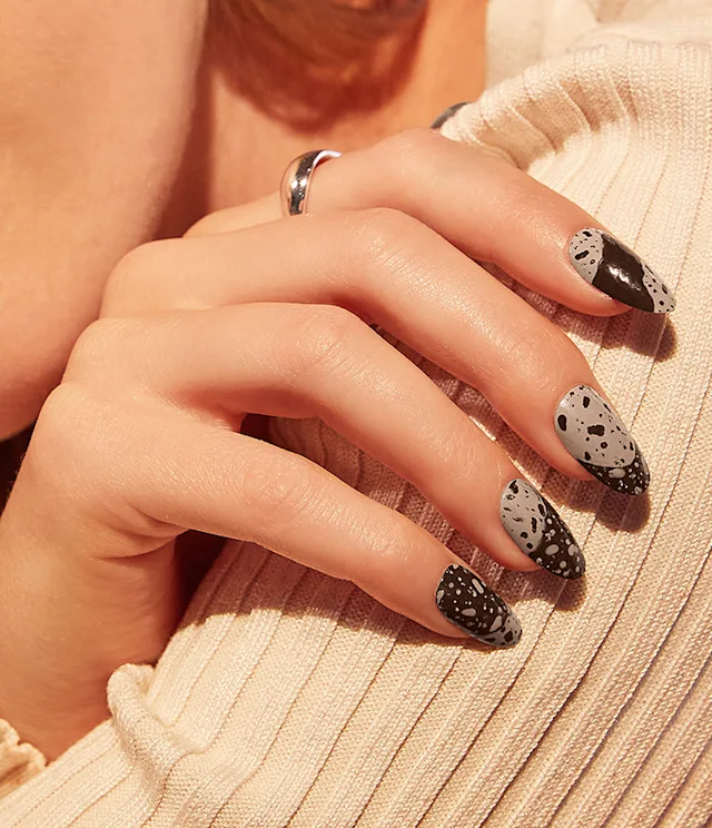 Pave-Ment the Way Two-Tone Dotted DIY Nail Art Look | OPI