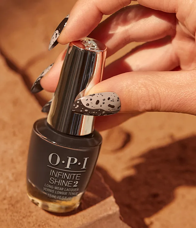 Pave-Ment the Way Two-Tone Dotted DIY Nail Art Look | OPI