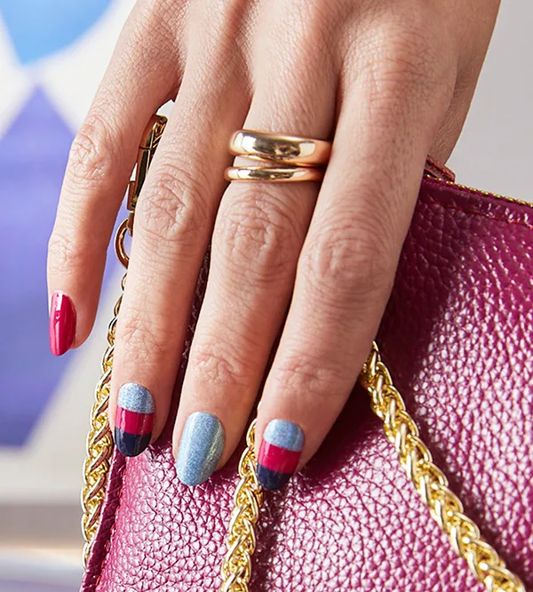 All the Right Angles Color-Block DIY Nail Art Look | OPI