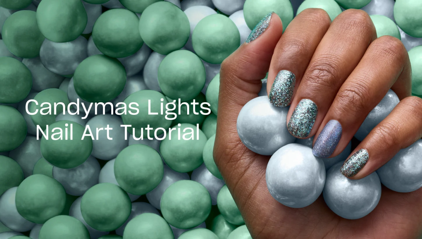 Candymas Lights DIY Holiday Glitter Nail Art | OPI