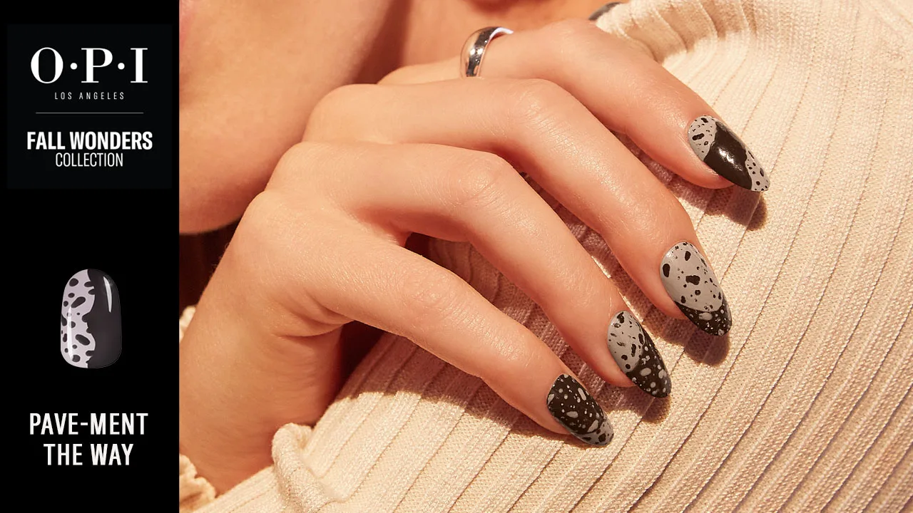 Pave-Ment the Way Two-Tone Dotted DIY Nail Art Look | OPI