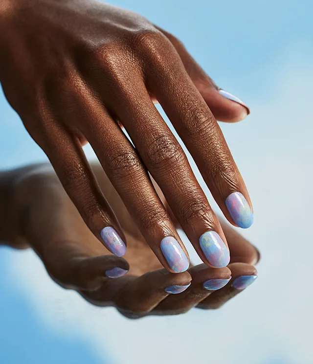 Marbled De-Vice Marble DIY Nail Art | OPI