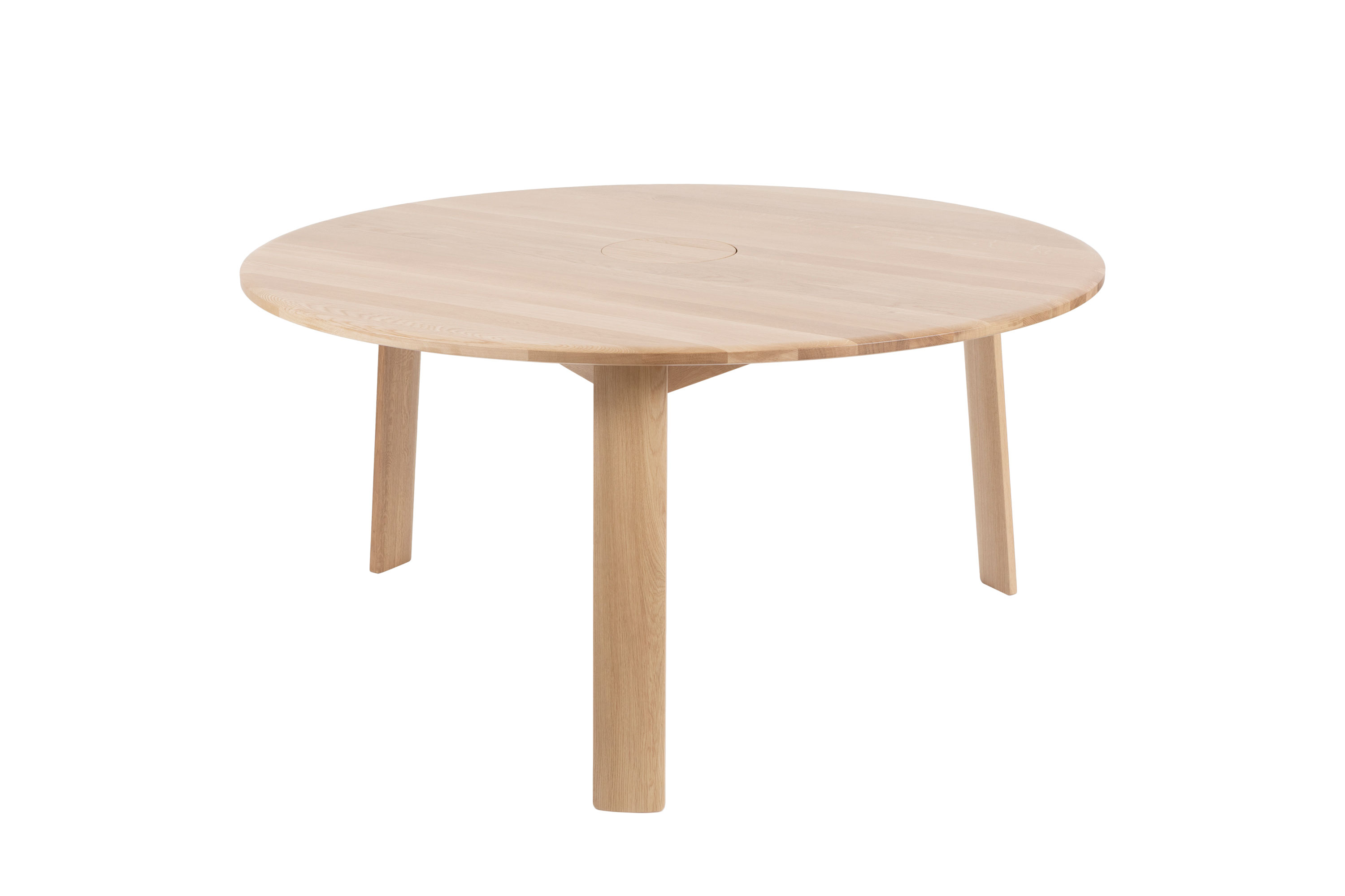 Alle Table Round Table 150 cm / 59 in Media, Natural Oak — Hem