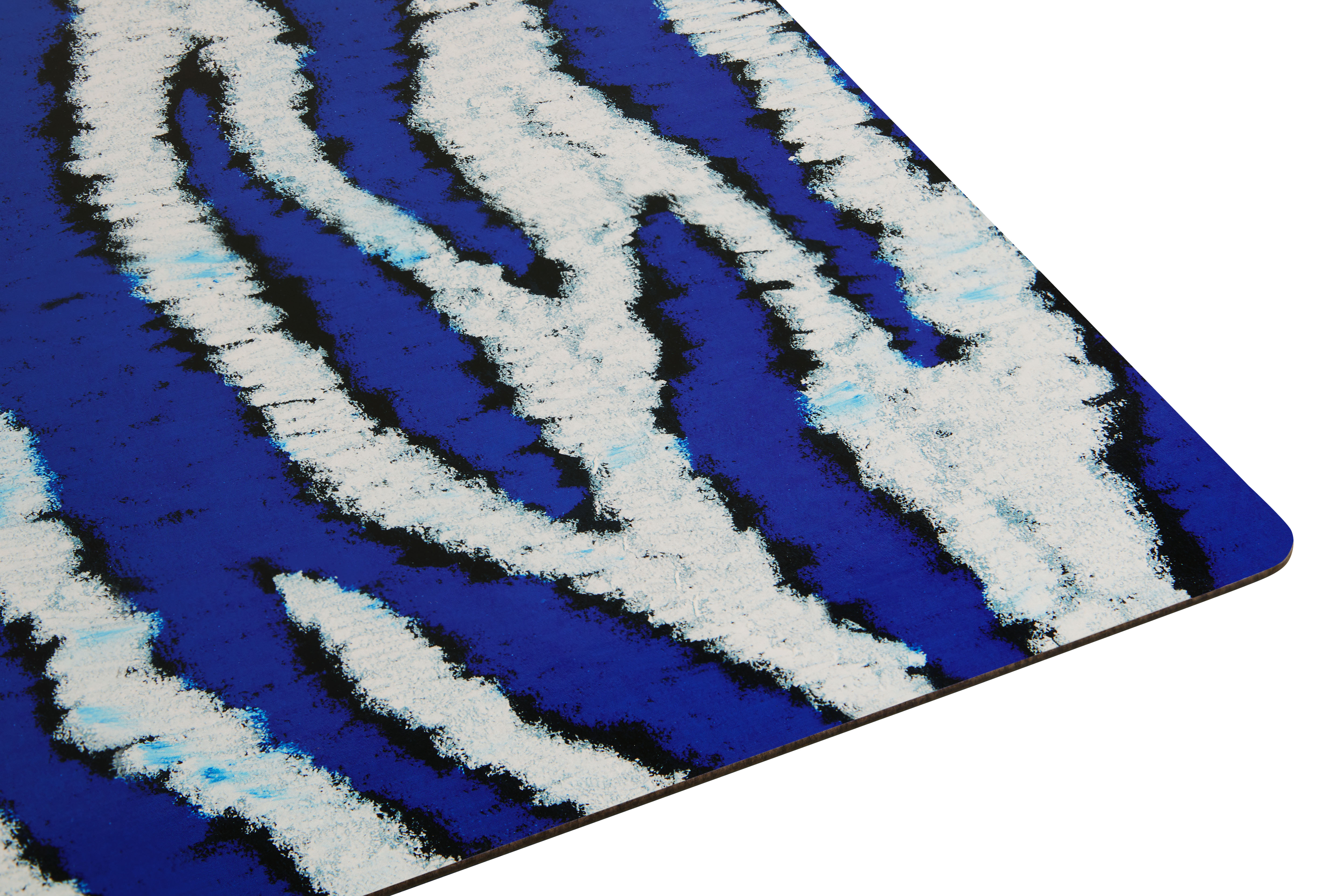 Monster Placemat (Set of 2), Ultramarine Blue / White — Hem