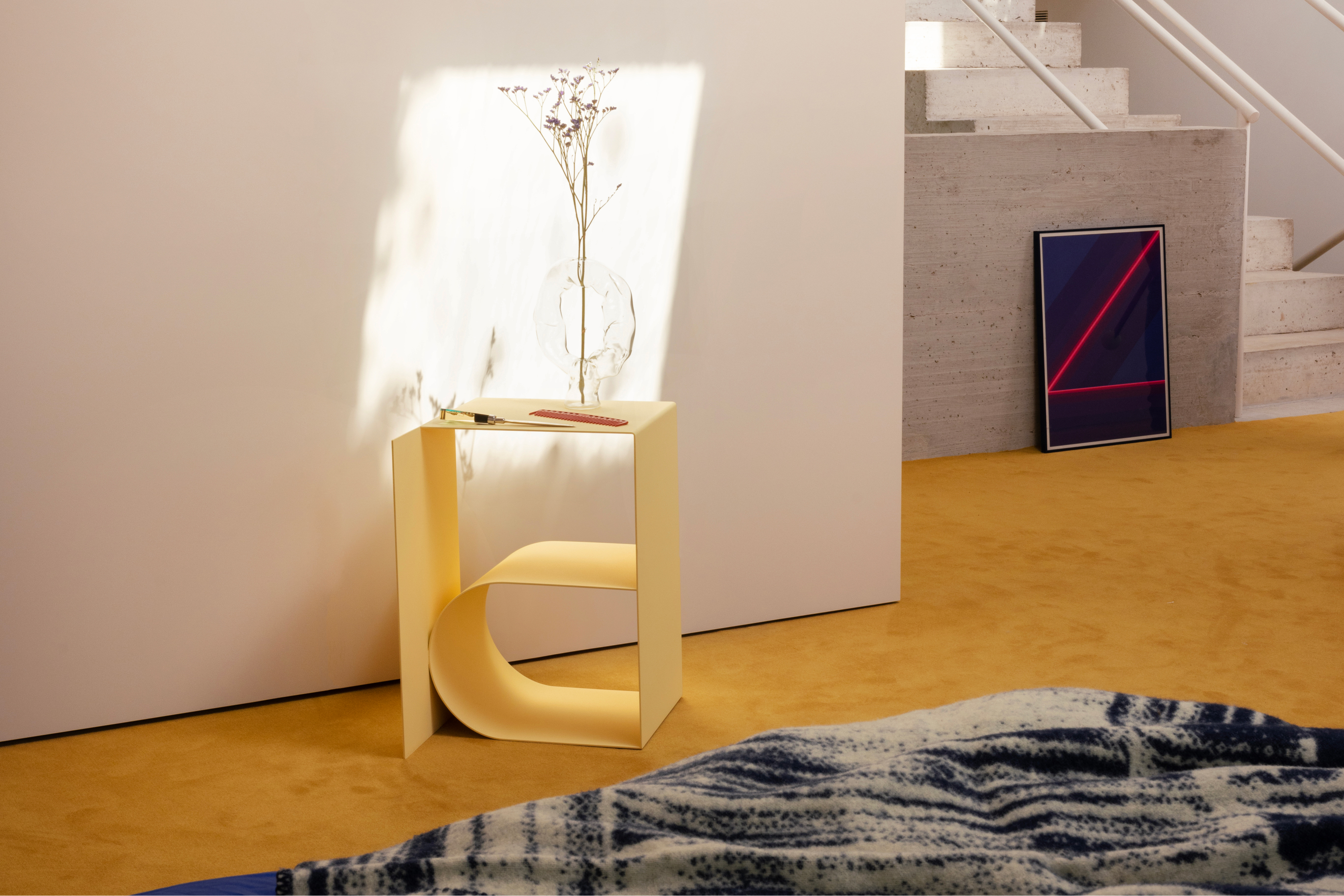 Glyph Side Table Beta, Wax Yellow — Hem