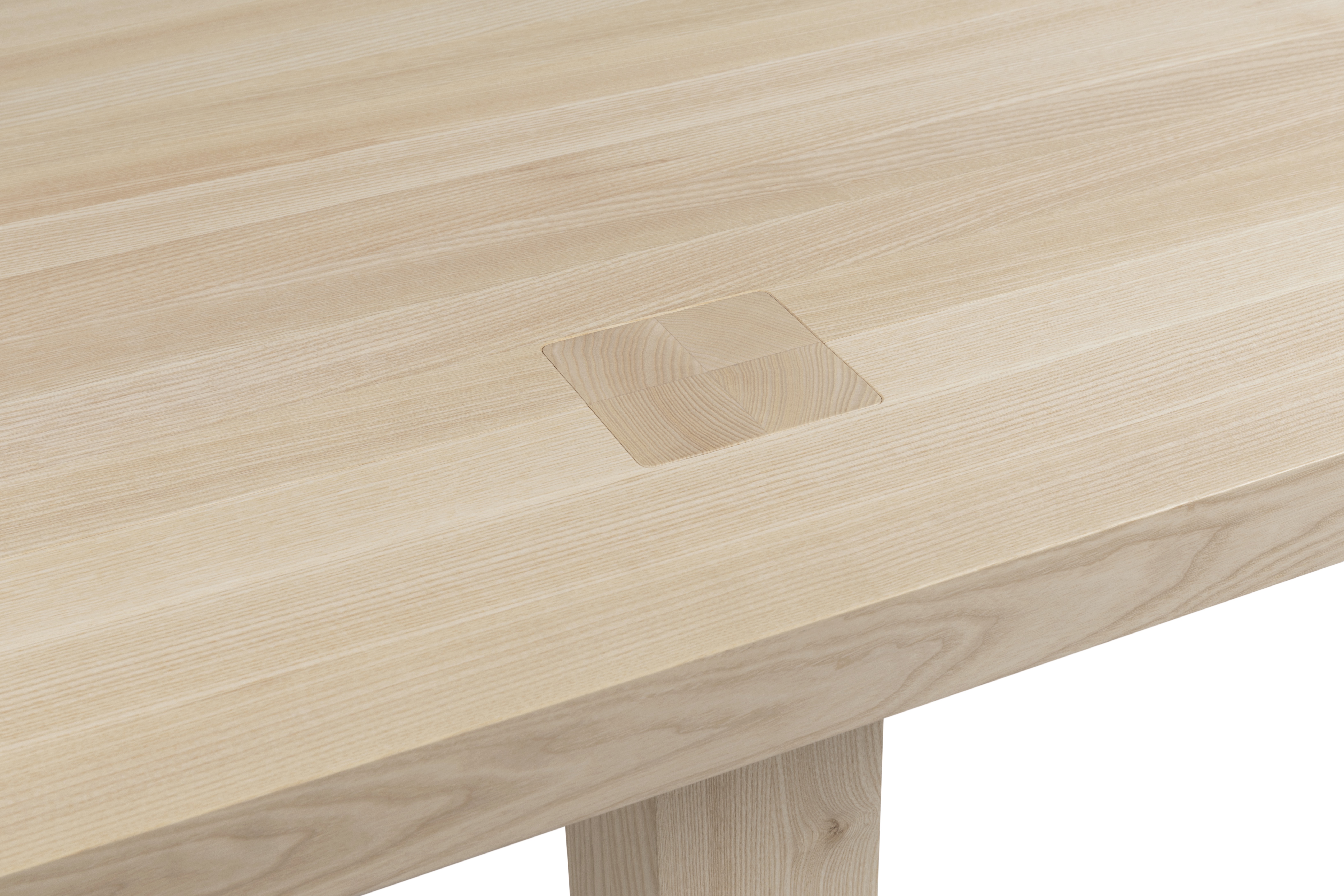 Max Table + Benches 300 cm / 118 in, Ash — Hem