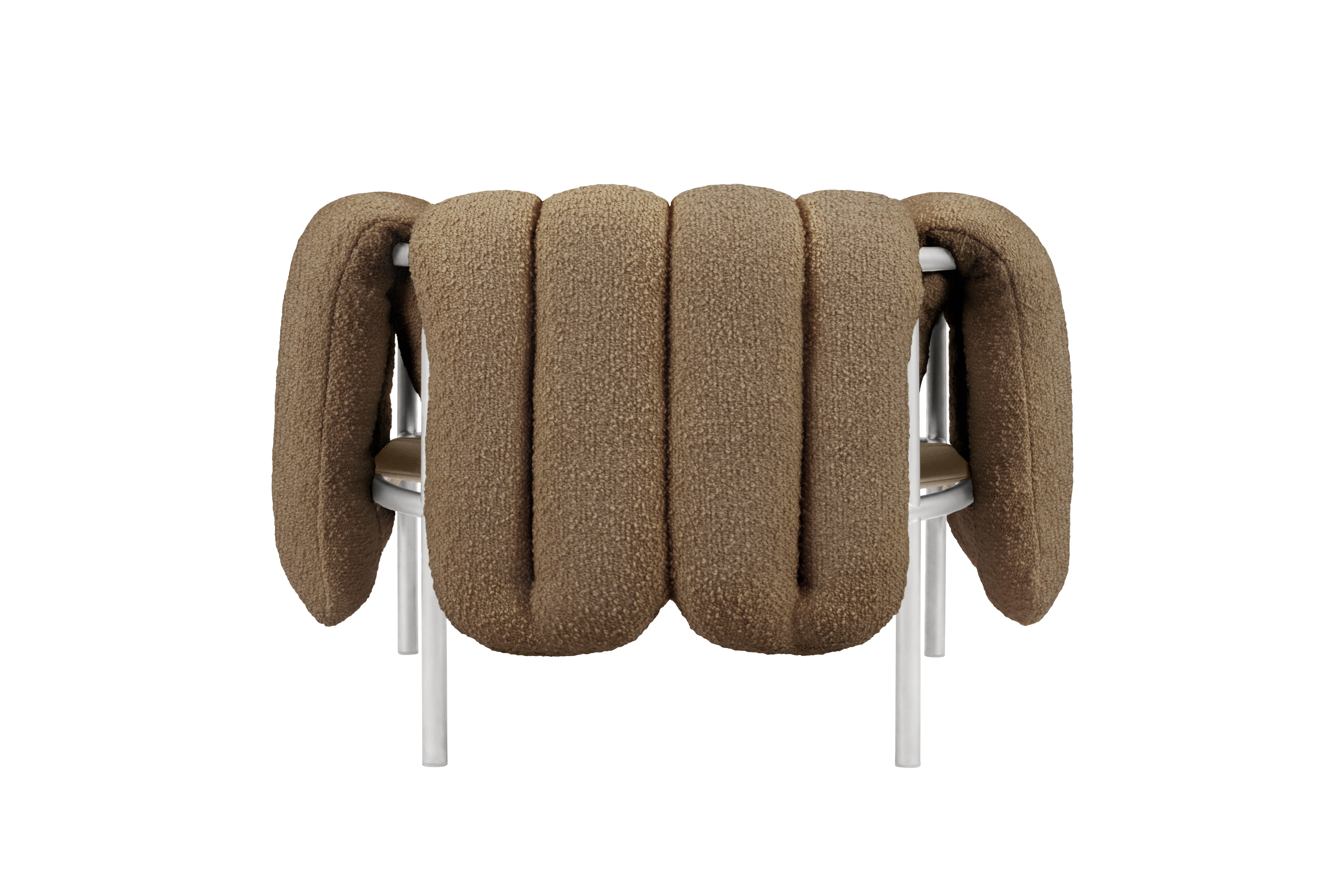 Puffy Lounge Chair, Sawdust / Stainless — Hem