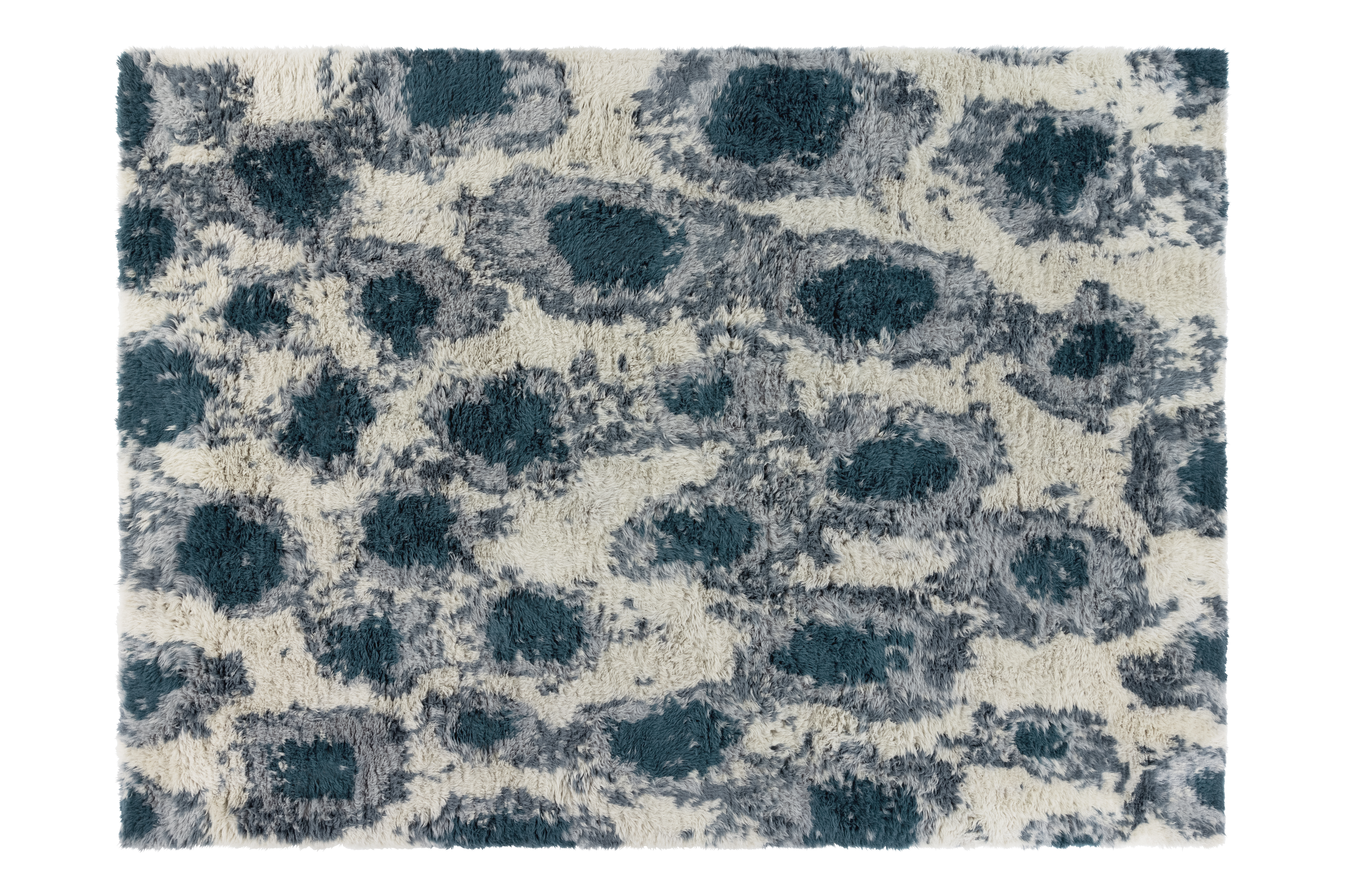 Monster Rug Extra Large, Dark Teal / Off-white — Hem