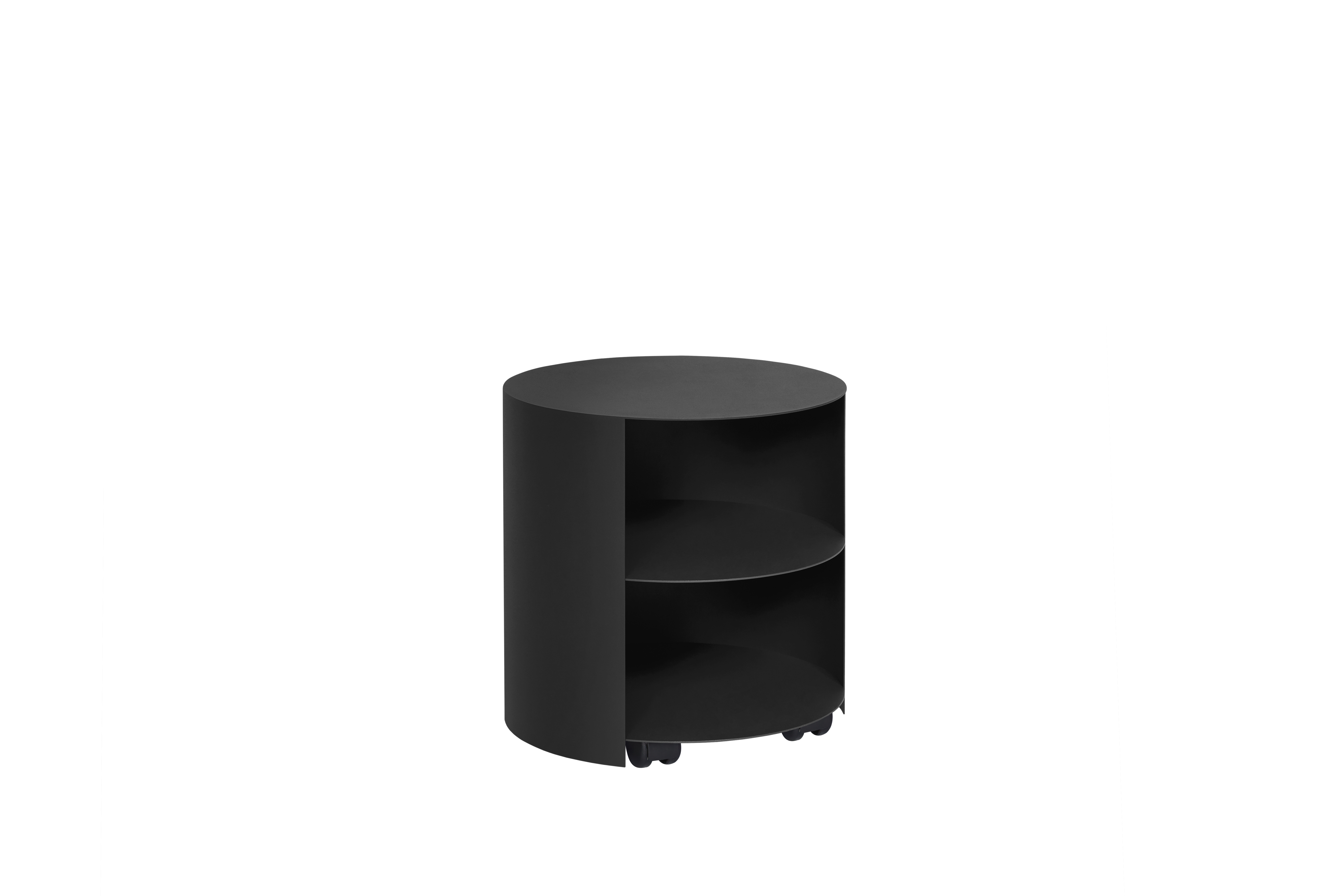 Hide Side Table, Jet Black Textured — Hem