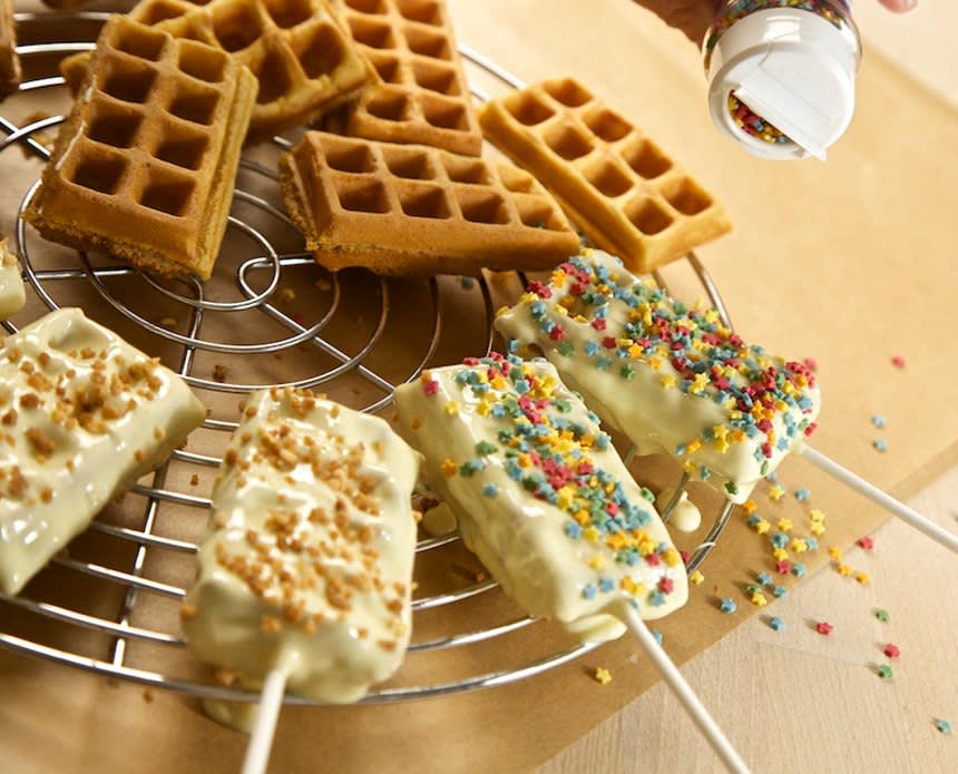 Partywafeltjes op een stokje