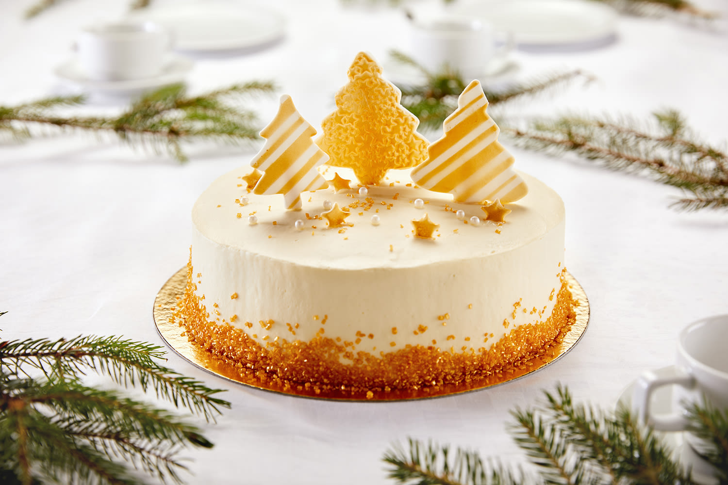 Luchtige kersttaart met citroen