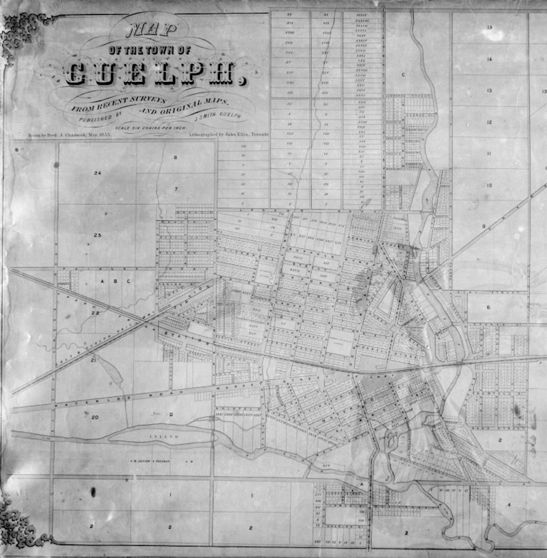 City Street Map Of Guelph