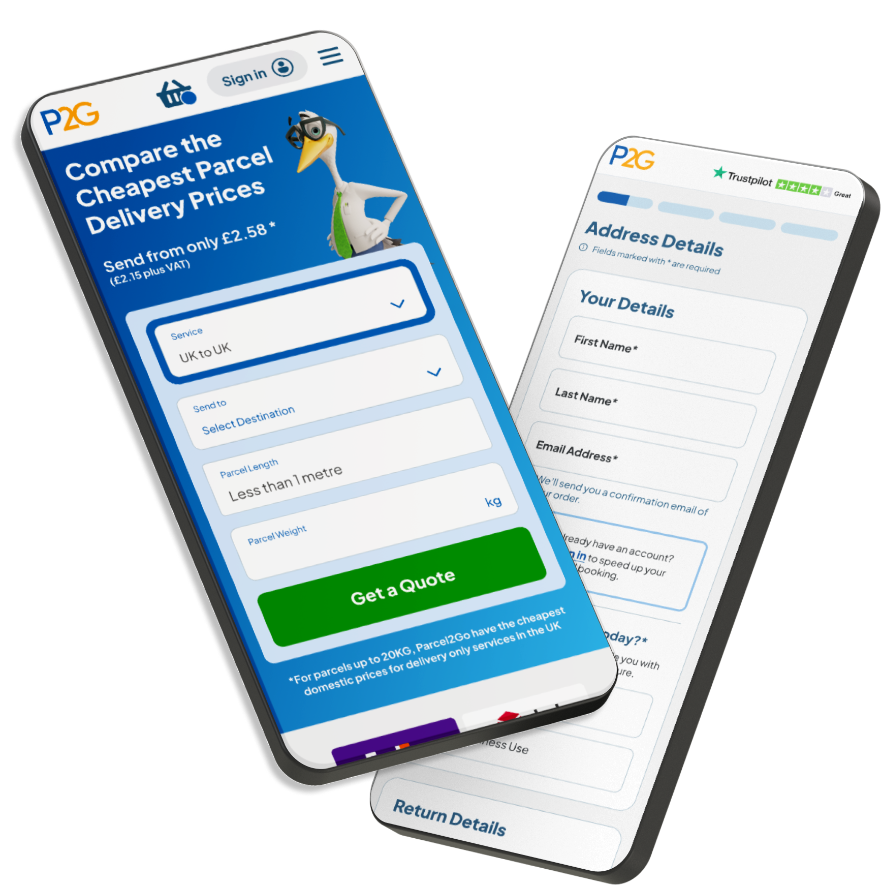 Parcel2Go Delivery & Courier Services | Mobile App