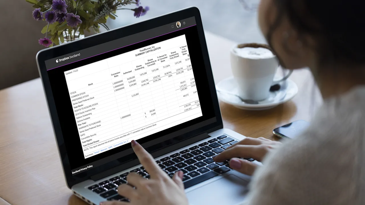 New feature: Securely send and track web-view only spreadsheets | DocSend