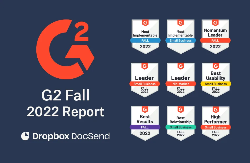 DocSend receives highest awards in G2 Fall 2022 reports | DocSend