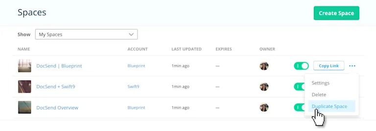 Save Time and Work Smarter with Duplicate Spaces | DocSend