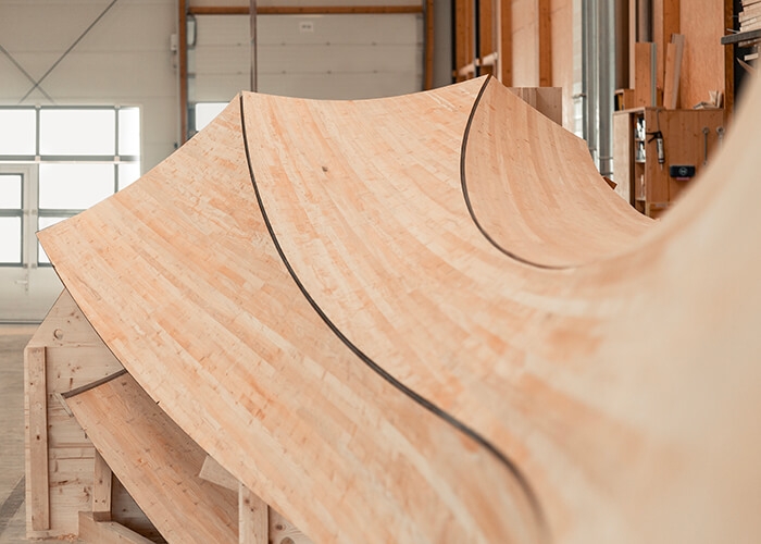 New ways of naturally bending wood are all about curve appeal