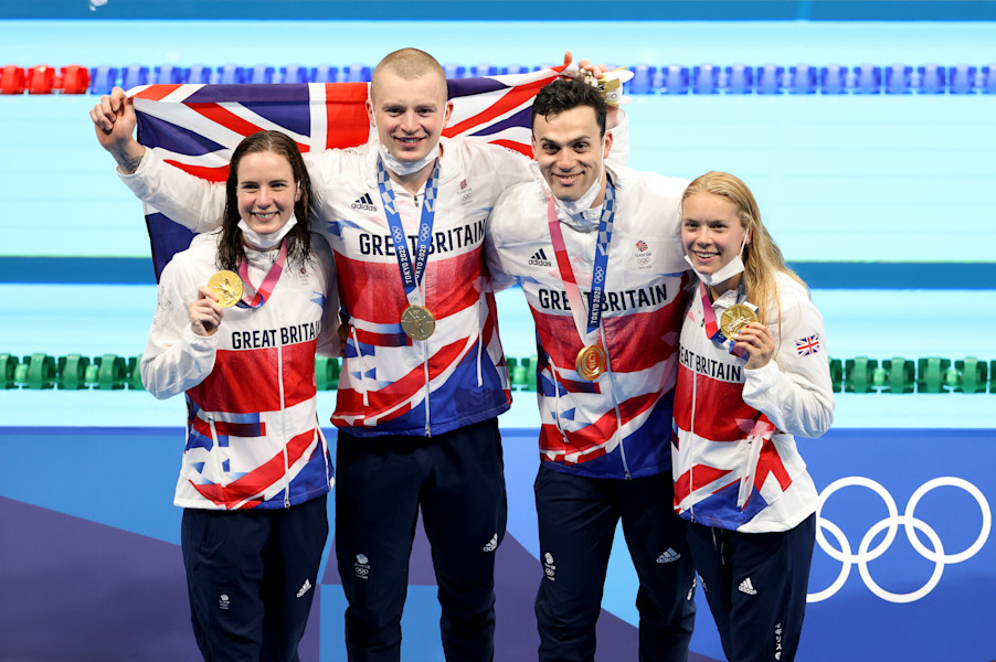 Team GB quartet win first Olympic mixed medley relay gold in world ...