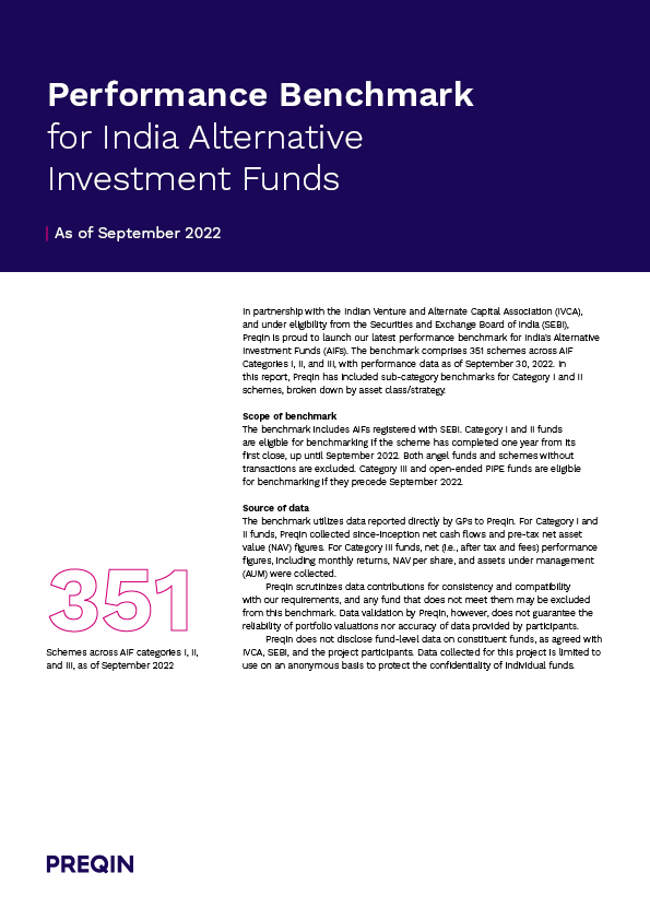Performance Benchmark for India Alternative Investment Funds (as of ...
