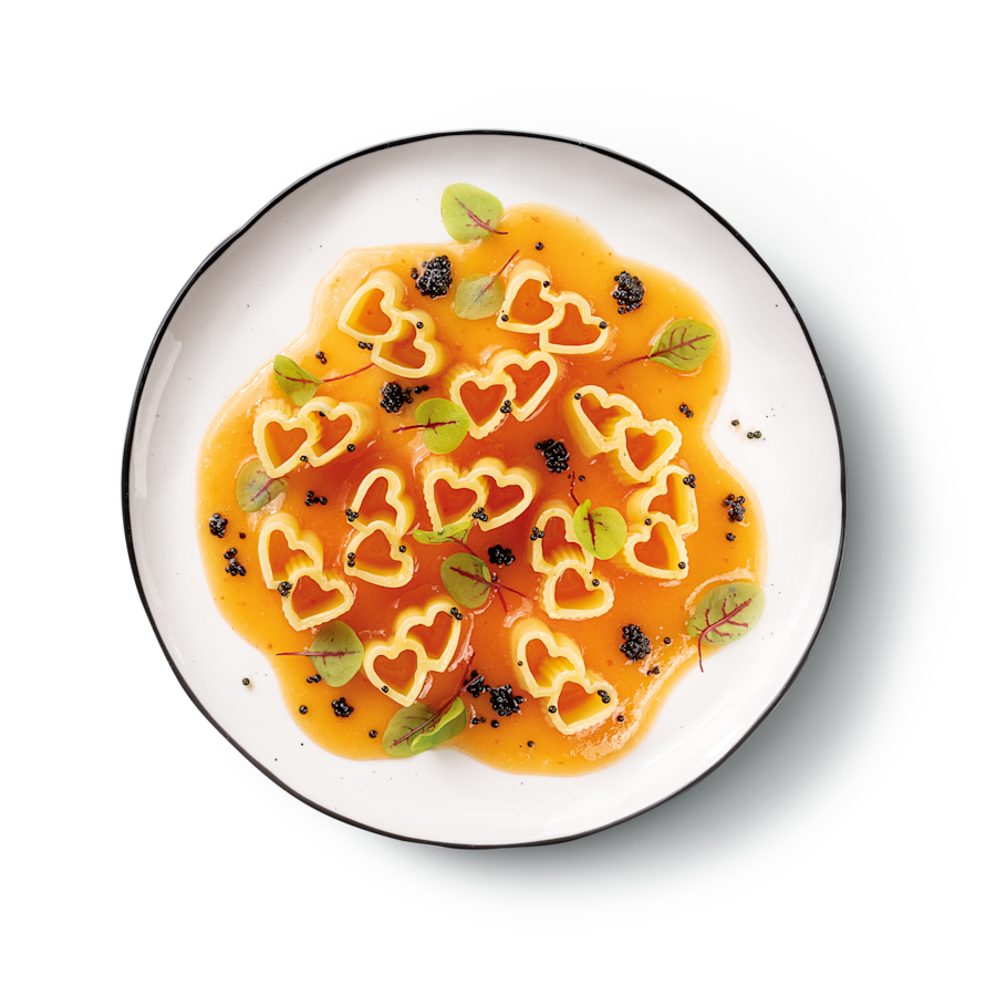 Pasta with Mango & Orange Gazpacho with Fish Eggs | Barilla Seafood ...