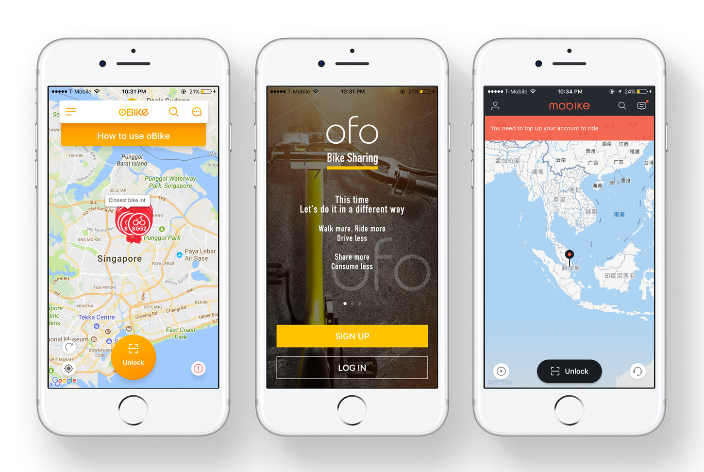 ofo摩拜出海新加坡APP走势：ofo下滑，摩拜升温，本土oBike主宰狮城共享单车市场